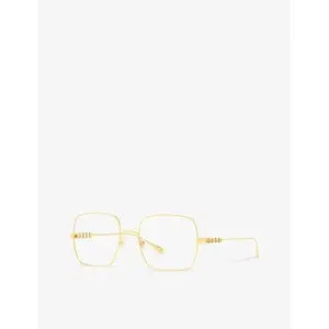 Gucci Gg1434o Square-frame Optical Glasses - Gold