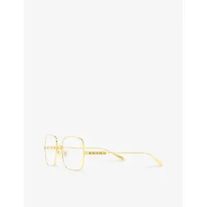 Gucci Gg1434o Square-frame Optical Glasses - Gold