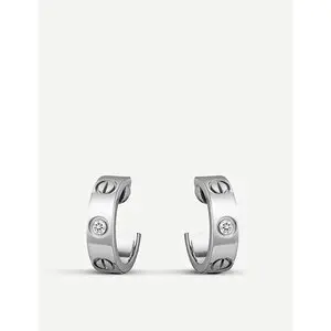 Cartier Love 18ct White Gold Diamond Studded Earrings