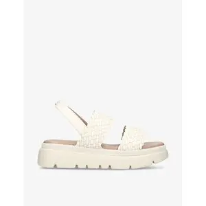 Carvela Krypton Woven-strap Leather Sandals - White