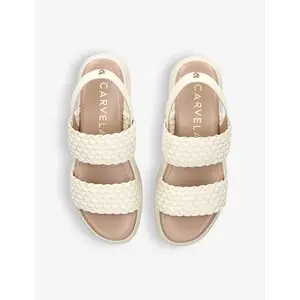 Carvela Krypton Woven-strap Leather Sandals - White
