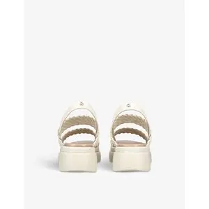 Carvela Krypton Woven-strap Leather Sandals - White