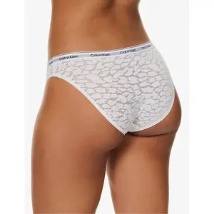 Calvin Klein Modern Logo-embroidered Stretch-lace Briefs