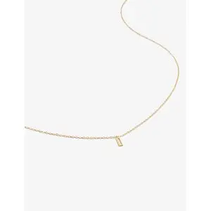 Monica Vinader Small Letter I 14ct Yellow-gold Pendant Necklace - Yellow Gold