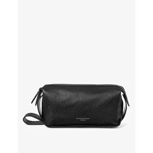 ASPINAL OF LONDON Logo-embellished Leather Wash Bag - One-color