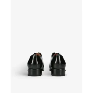 Santoni Carter Wholecut Leather Oxford Shoes - Black