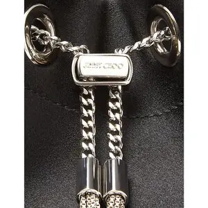 JIMMY CHOO Bon Bon Satin Cross-body Bag - Black/crystal