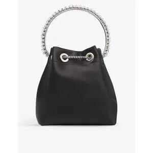 JIMMY CHOO Bon Bon Satin Cross-body Bag - Black/crystal