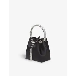 JIMMY CHOO Bon Bon Satin Cross-body Bag - Black/crystal