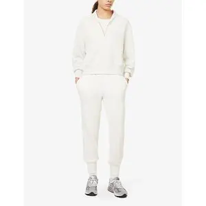 Varley Slim Cuff Relaxed-fit Jogging Bottoms - Ivory Marl