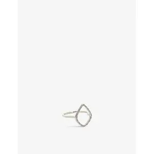 Monica Vinader Riva Diamond Ring - Sterling Silver