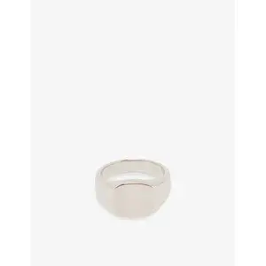 SERGE DENIMES Polished Signet Ring - Silver