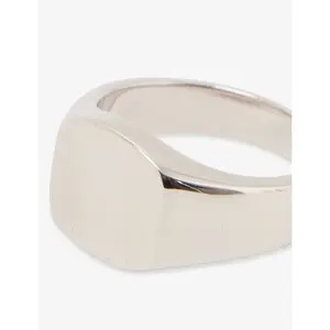 SERGE DENIMES Polished Sterling Signet Ring