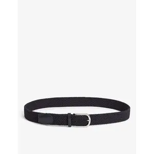 REISS Elmont Plaited Leather-blend Belt