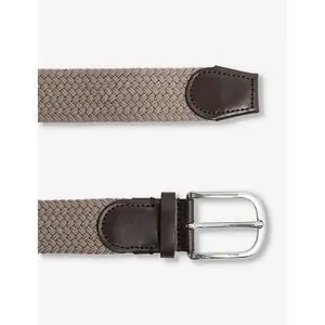 REISS Woven Leather-blend Belt