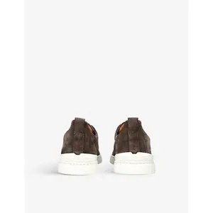 Zegna Triple Stitch Suede Low-top Trainers - Dark Brown