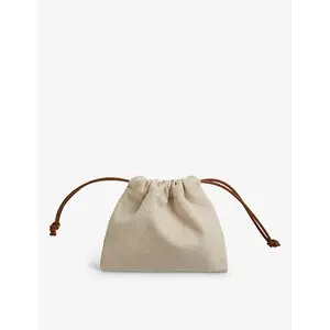 Hermès Rose Le Voyageur Travel-sized Face Brush - White/gold/brown