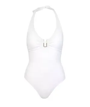 Melissa Odabash Tampa Halter-neck Swimsuit - White