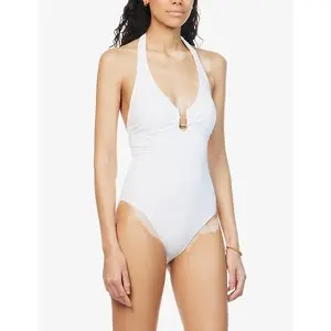 Melissa Odabash Tampa Halter-neck Swimsuit - White