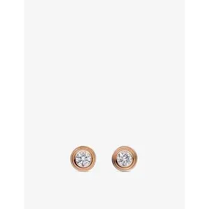 Cartier D'amour Extra Small 18ct Diamond Stud Earrings - Rose Gold