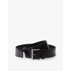Prada Logo-engraved Leather Belt - Black