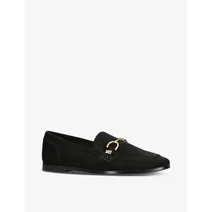 Kurt Geiger Madeline Horse-bit Chain Fabric Loafers - Black