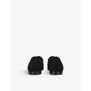 Kurt Geiger Madeline Horse-bit Chain Fabric Loafers - Black