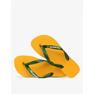 Havaianas Brasil Logo Rubber Flip Flops