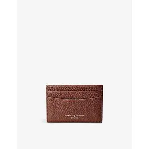 ASPINAL OF LONDON Logo-embellished Leather Card Holder - Tobacco