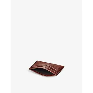 ASPINAL OF LONDON Logo-embellished Leather Card Holder - Tobacco