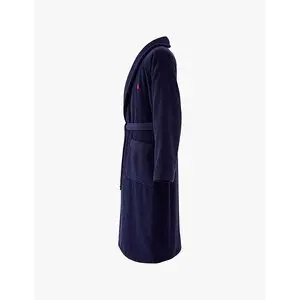 Ralph Lauren Logo-embroidered Relaxed-fit Cotton Bathrobe - Newport Navy