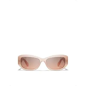 Chanel Rectangle Sunglasses - Pink