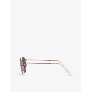 Ray-ban Round-frame Metal Sunglasses - Gold