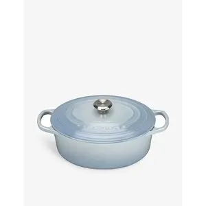 LE CREUSET Signature Oval Cast-iron Casserole Dish 29cm Coastal Blue
