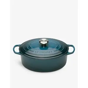 LE CREUSET Signature Oval Cast-iron Casserole Dish 29cm Deep Teal
