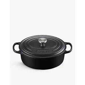 LE CREUSET Signature Oval Cast-iron Casserole Dish 29cm Satin Black