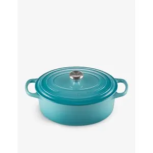 LE CREUSET Signature Oval Cast-iron Casserole Dish 29cm Teal