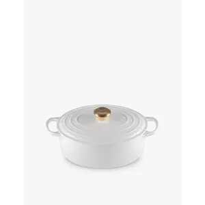 LE CREUSET Signature Oval Cast-iron Casserole Dish 29cm White