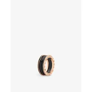 BVLGARI B.zero1 18ct Rose-gold And Ceramic Ring - Rose Gold