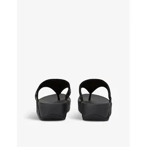 Fitflop Lulu Glitter Rhinestone-embellished Woven Sandals - Black