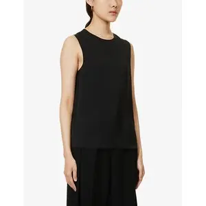 Theory Sleeveless Silk Top - Black - 001