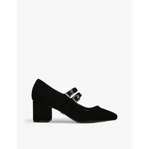 Carvela Harper Front-buckle Suede Heeled Courts