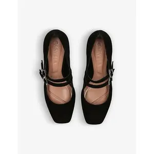 Carvela Harper Front-buckle Suede Heeled Courts