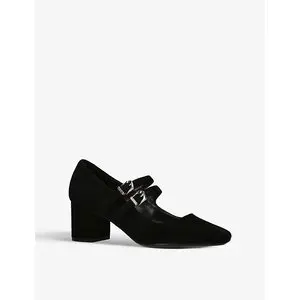Carvela Harper Front-buckle Suede Heeled Courts