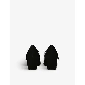 Carvela Harper Front-buckle Suede Heeled Courts