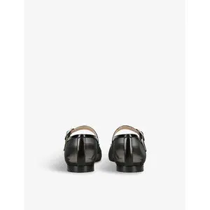 Le Monde Beryl Round-toe Trimmed Mesh And Patent-leather Mary Jane Courts