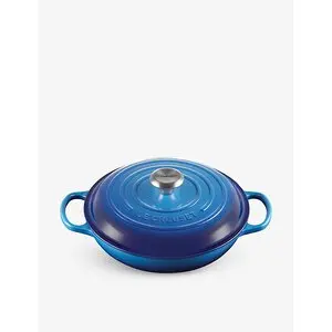 LE CREUSET Signature Shallow Cast-iron Casserole Dish 26cm 30cm Azure Blue