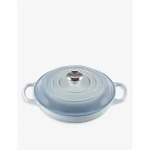 LE CREUSET Signature Shallow Cast-iron Casserole Dish 26cm 26cm Coastal Blue