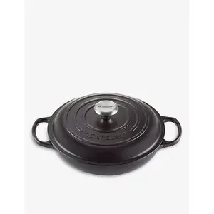 LE CREUSET Signature Shallow Cast-iron Casserole Dish - Satin Black