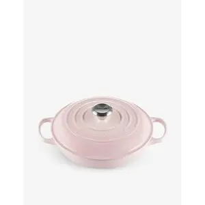 LE CREUSET Signature Shallow Cast-iron Casserole Dish 26cm 30cm Shell Pink